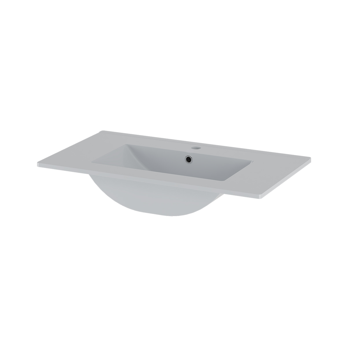 Ensemble meuble simple vasque encastrée 80cm et colonne Astrid Bois ...