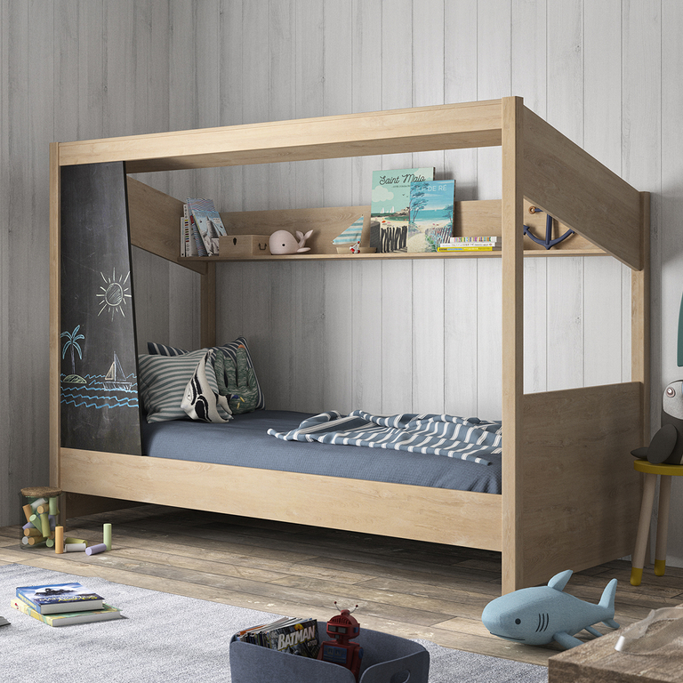 Lit cabane 90x200 Diagone Luce Bois - Lits cabanes/Lit cabane - petits ...