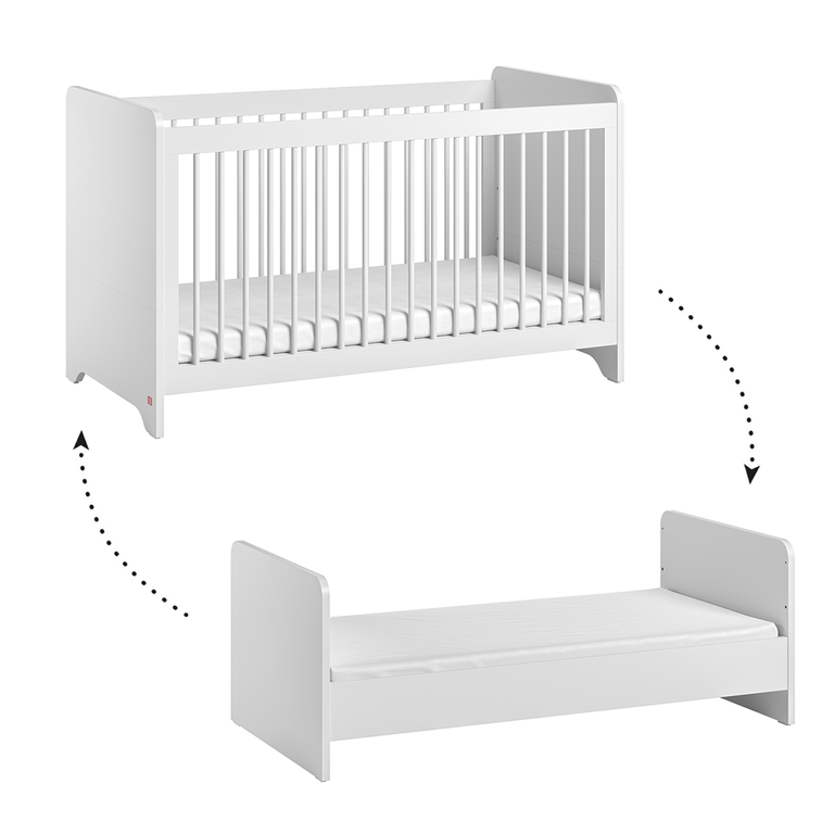 Lit évolutif 70x140 Vox Ova Blanc - Lits bébé/Lit évolutif - petits-meubles