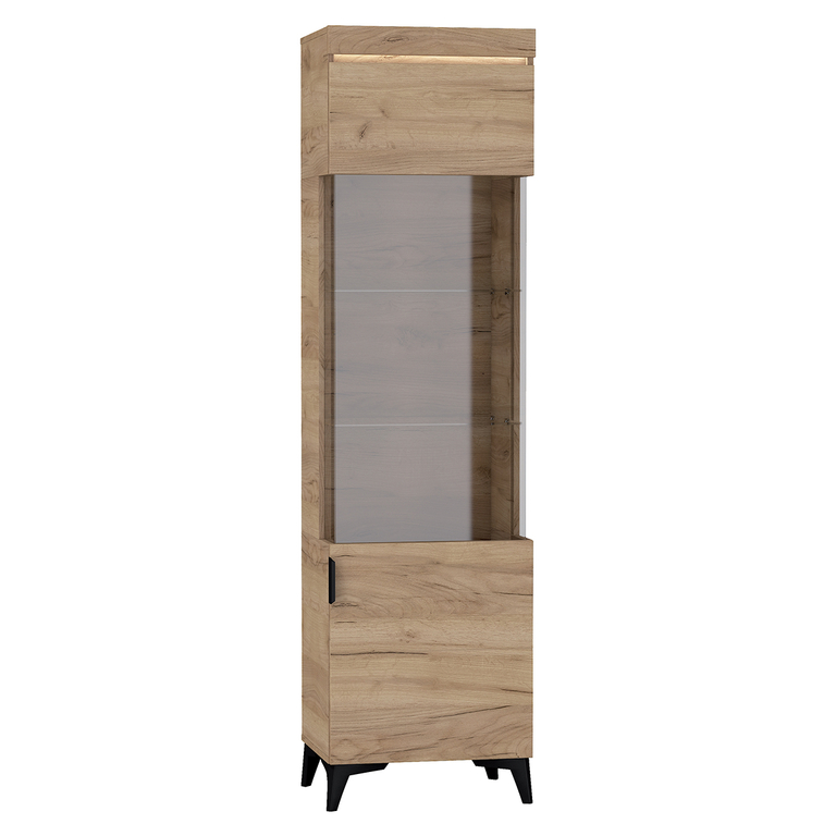 Vitrine 1 porte LED inclus Ruben Bois - Salle à manger/Vaisselier ...
