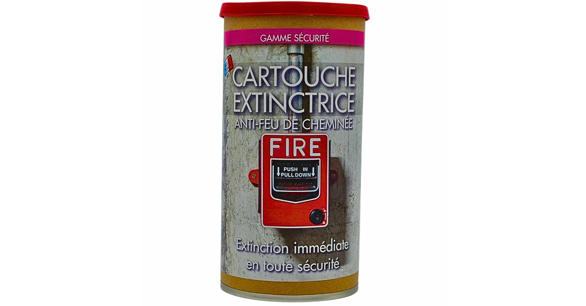Cartouche extincteur d'incendie pour feu de cheminée