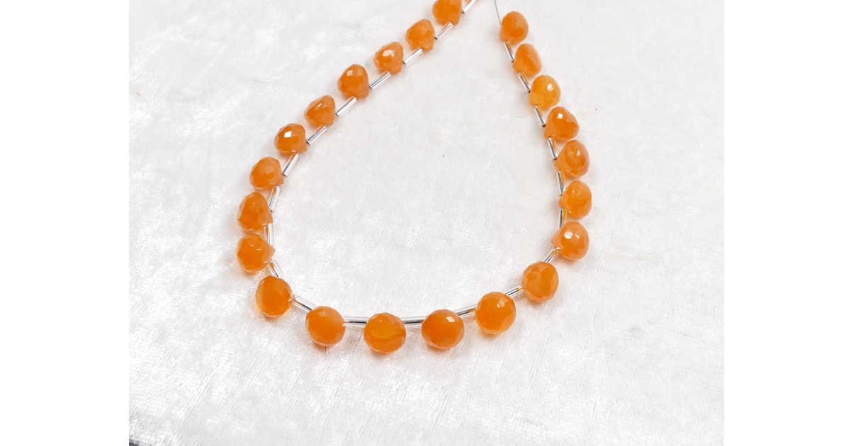 9mm 23pc Perle de Cornaline naturelle en oignon Gemmes Aventures