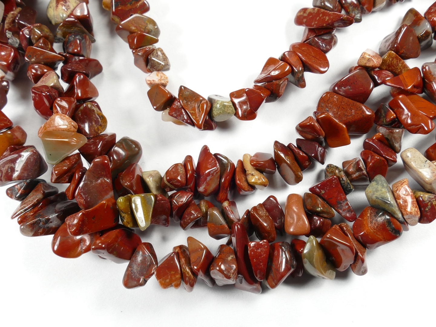 5/10mm Perles de Jaspe rouge foncé naturel roulé d'Afrique x88cm (34 ...