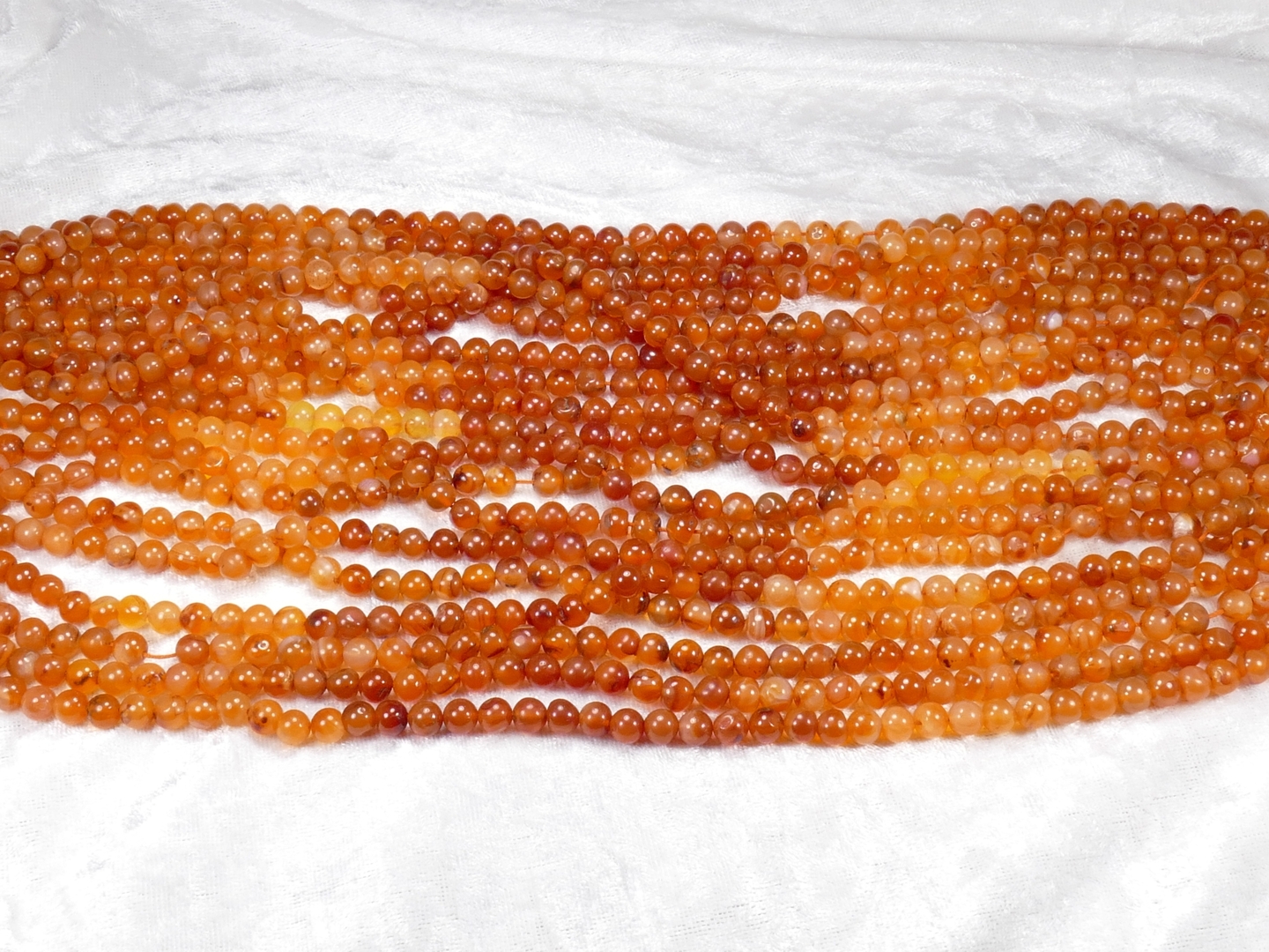 6/6.2mm Perle de Cornaline (Agate) naturelle boule irrégulière ombré ...