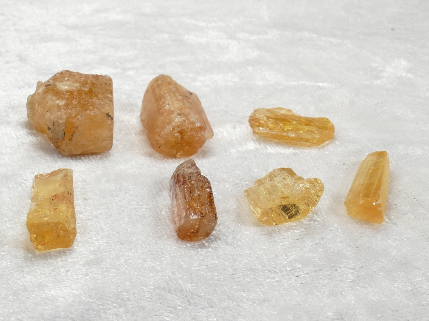 18.91g Lot de Topaze Impériale naturelle brute orangé pierre fine du ...