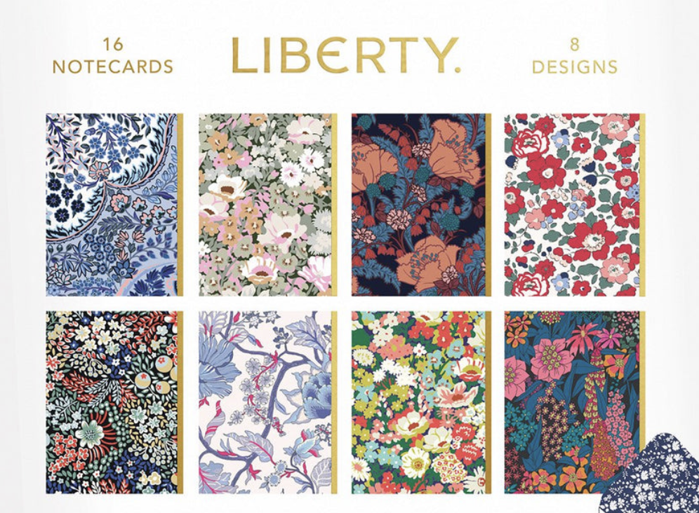 Assortiment de 16 cartes et enveloppes Liberty - Papeterie - Motif ...