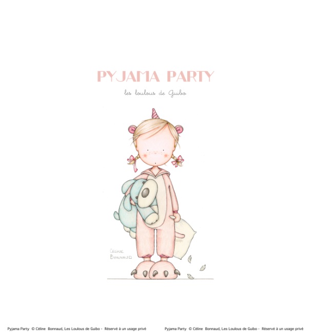 Les Loulous de Guibo - Coupon Pyjama Party - Env. 46 x 47 cm - Les ...