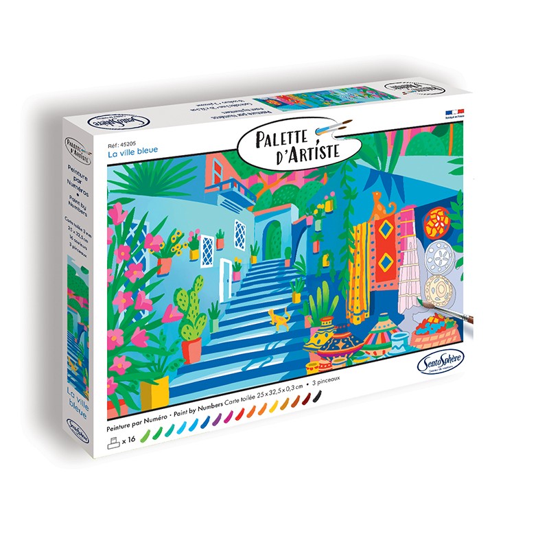 Palette d'artiste - La ville bleue - - Motif Personnel