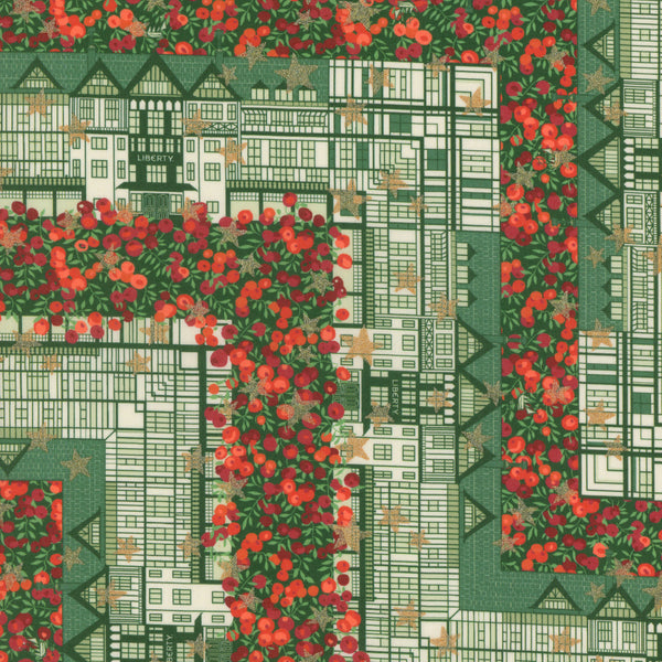 Liberty Tana Lawn™ Tudor Berry coloris A 20 x 137 cm - Liberty Fabrics ...