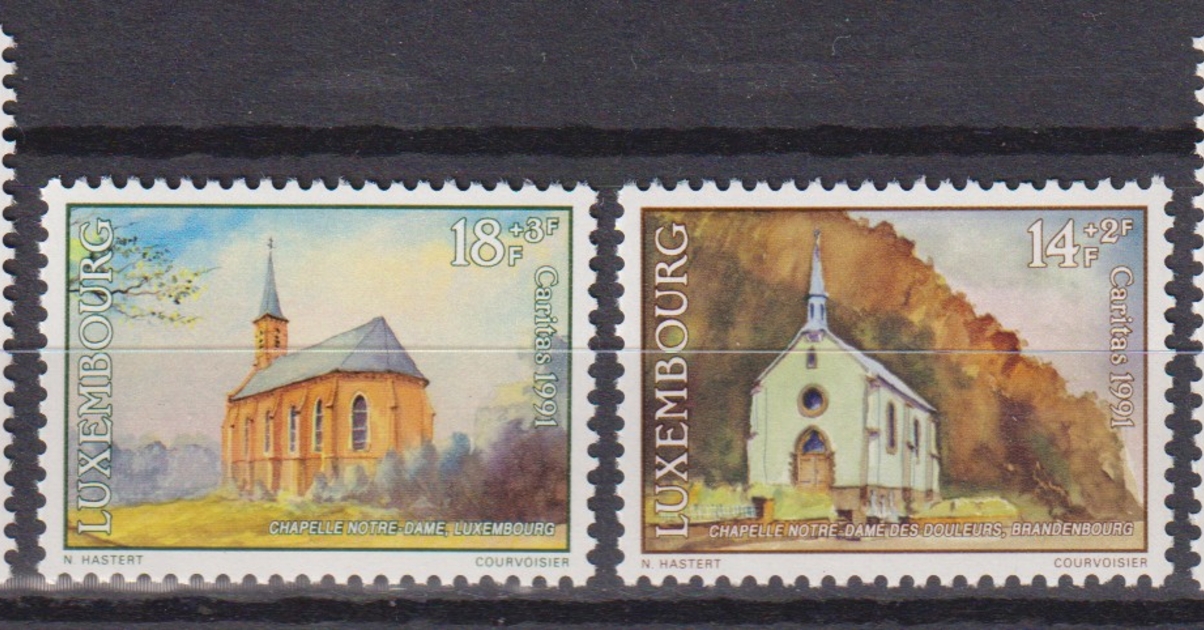 Luxembourg - Chapelles - yt.1234/37 neufs ** de 1991 - Cote €9 - EUROPE ...