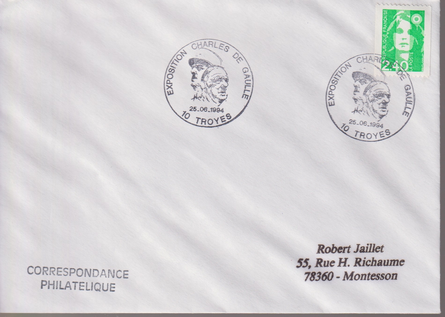 France - Enveloppe commémorative sur De Gaulle de 1990 - FRANCE/Enveloppes 1er-jour de France ...