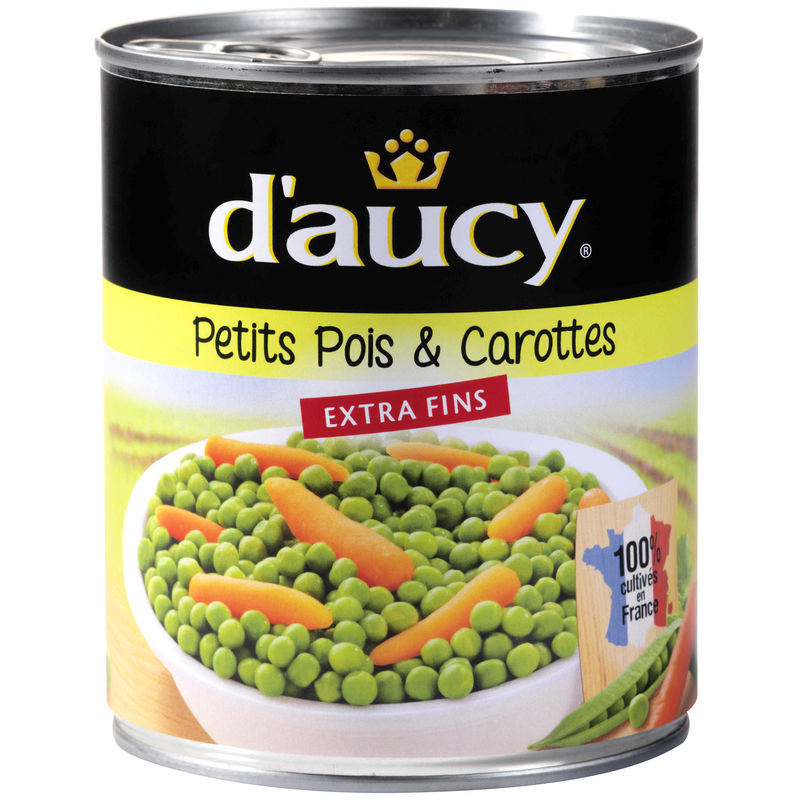 D'AUCY - PETITS POIS ET CAROTTES EXTRA FINS - Savory grocery/Conserves ...