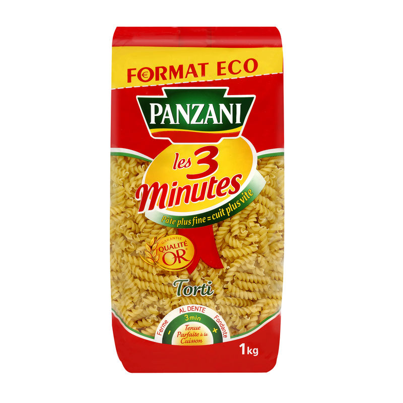 PANZANI - LES 3 MINUTES - TORTI - PÂTES - CUISSON RAPIDE - Savory ...