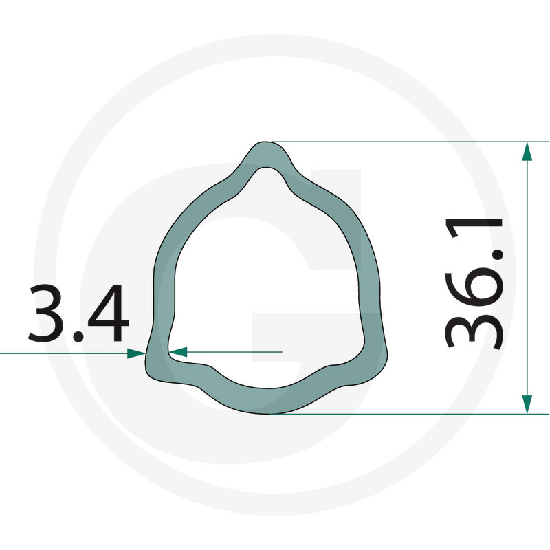 Tube profilé BLUELINE - 1.5m - Profil Triangle - P4 - B2, B3