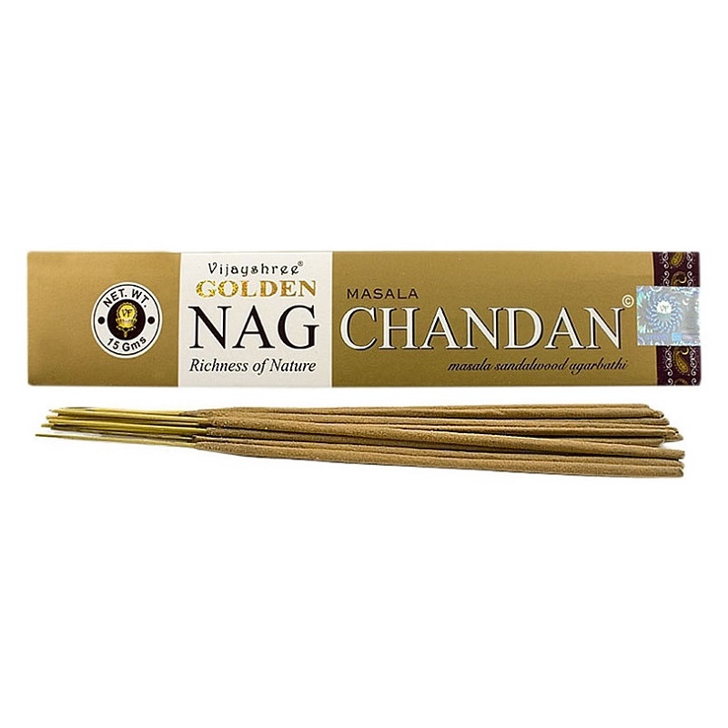 Bâtons d'encens naturels Golden Nag Chandan