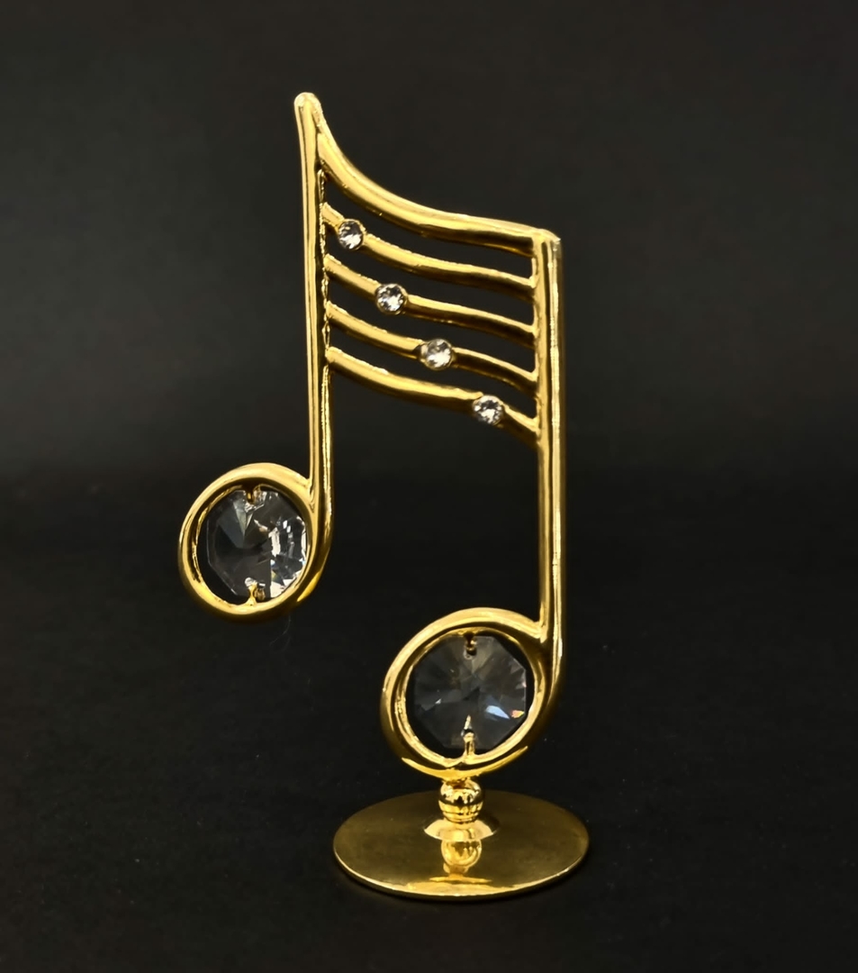 Note de Musique avec cristaux Swarovski Plaqué OR - Figurines ...