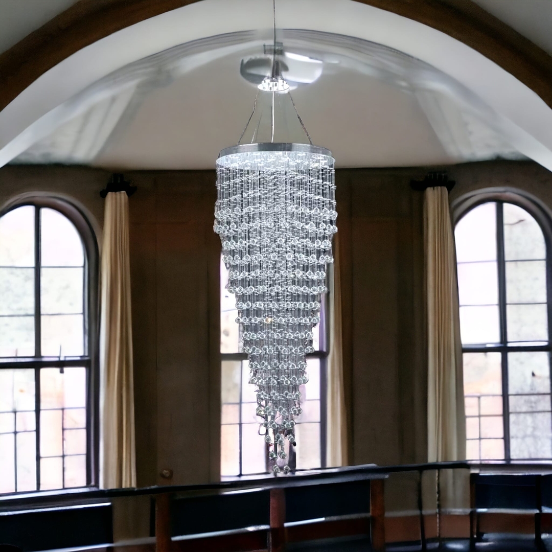 Grand Lustre Cristal rond 2,75 mètres - Lustres - verrerie-balembois
