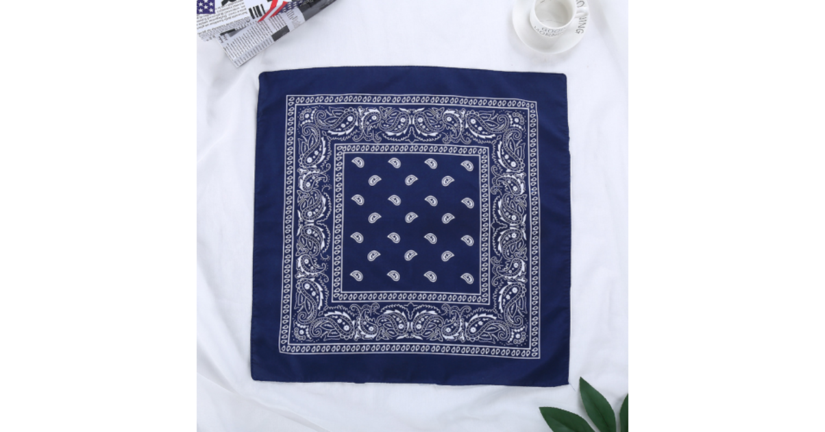 Bandana fleuri bleu marine - Accessoires fleuris/Bandanas fleuris ...