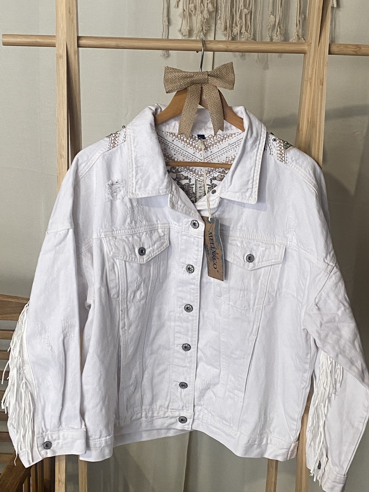 Veste BOHEME 9597 Melly and Co - Blanche - MARQUES/MELLY & CO ...