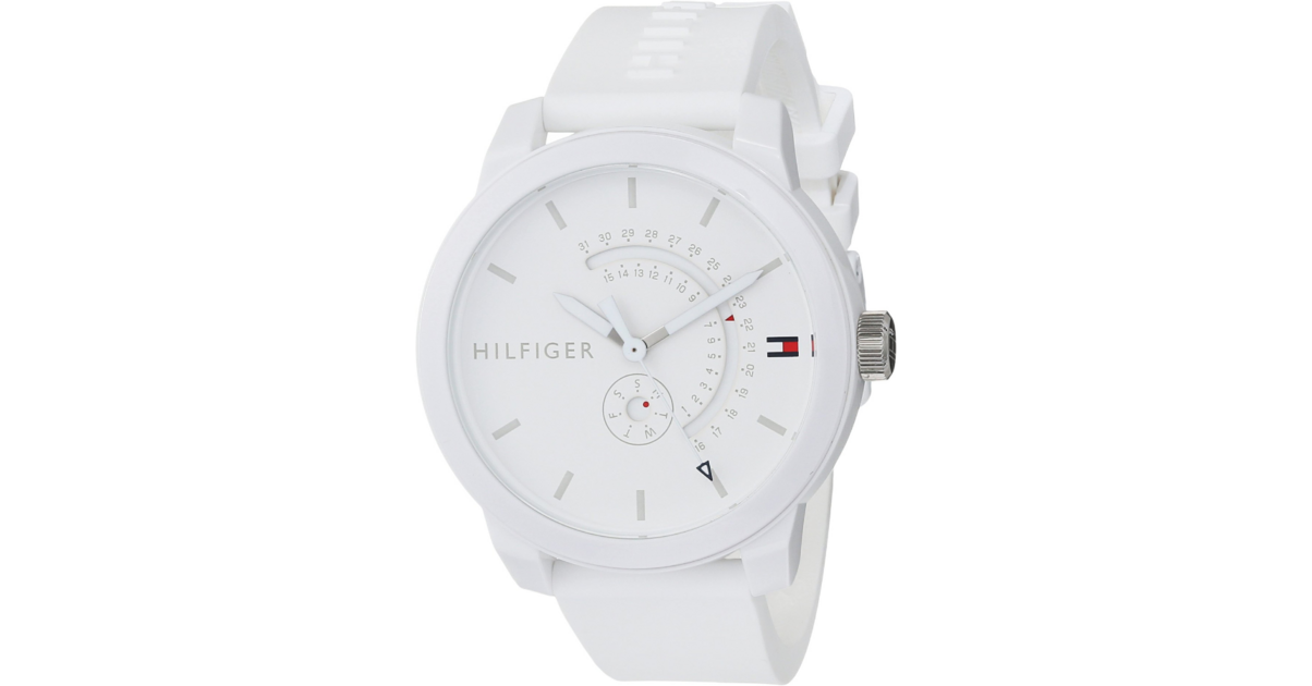 Montre Homme Tommy Hilfiger avec Bracelet en Silicone Blanc - 1791481