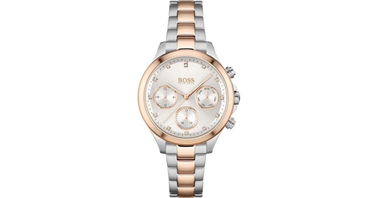 Montre Boss Hera 1502564 - Acier Argenté et Doré Rose