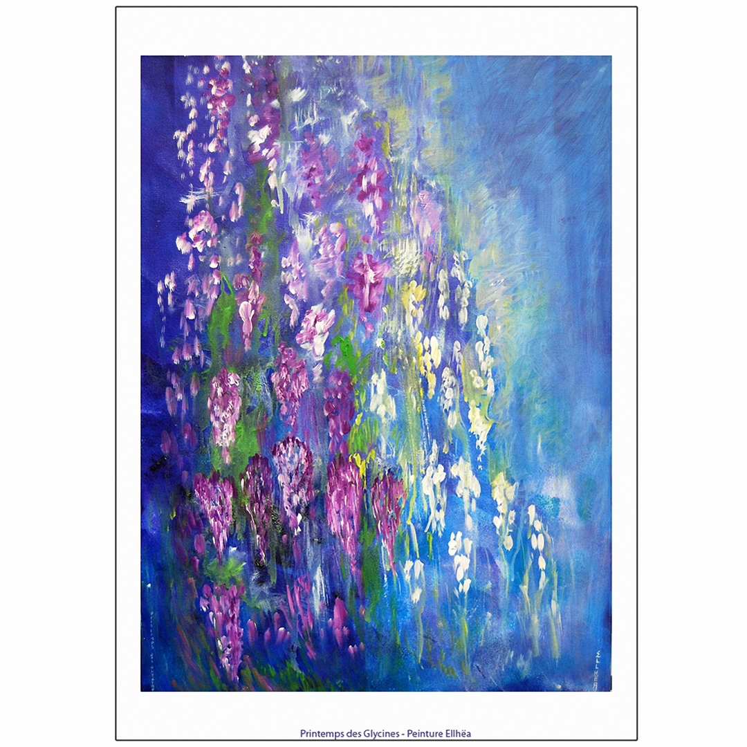 Poster art contemporain Printemps des Glycines - Art Style Déco