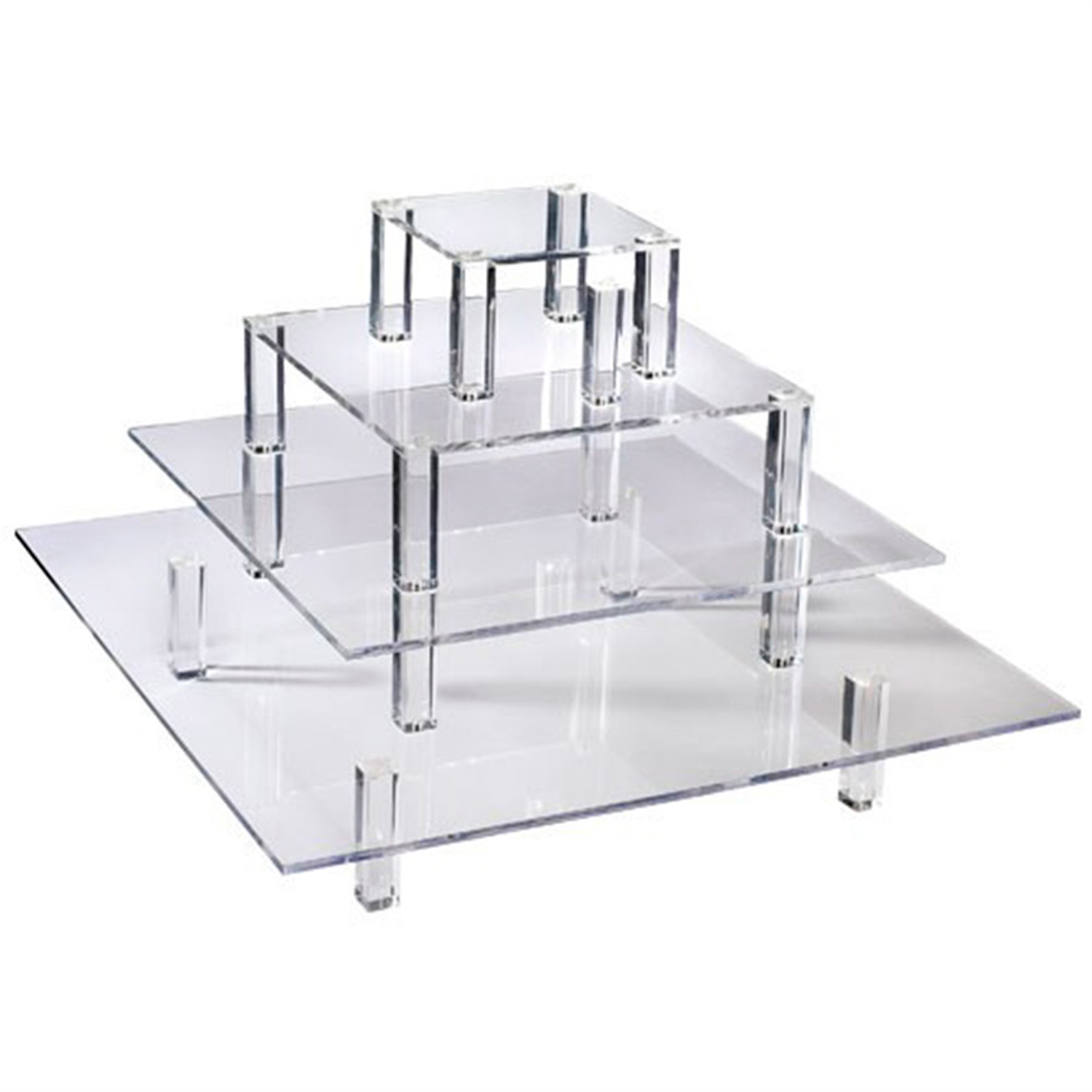 Presentoir buffet carré 4 niveaux en acrylique - ProSaveurs