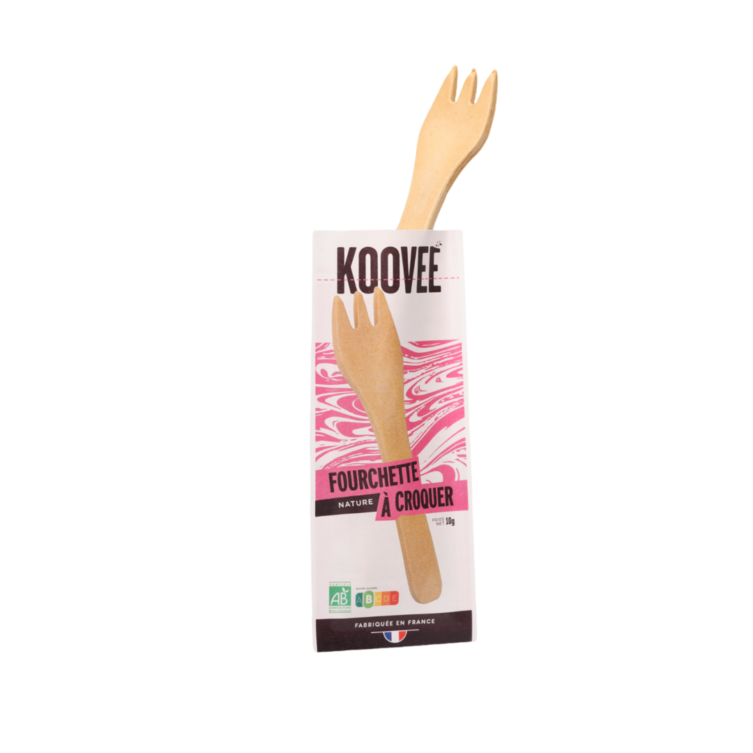 Fourchette Comestible Nature Bio Individuel Koovee - ProSaveurs