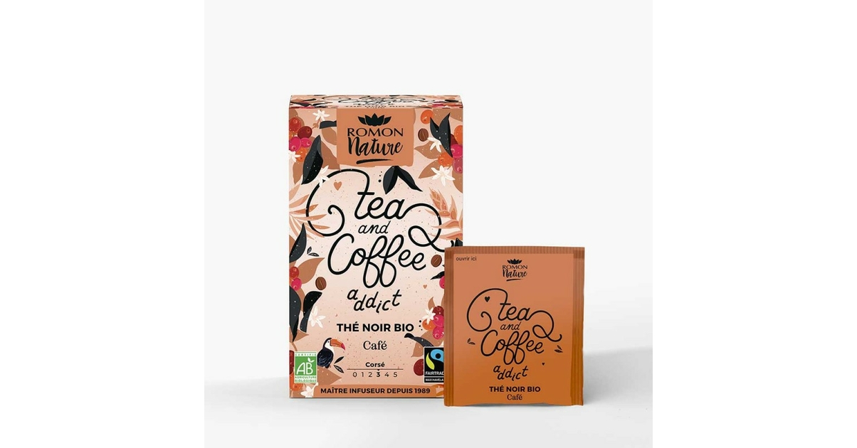 Thé noir Tea & Coffee addict bio - 16 sachets - Thés en sachets ...