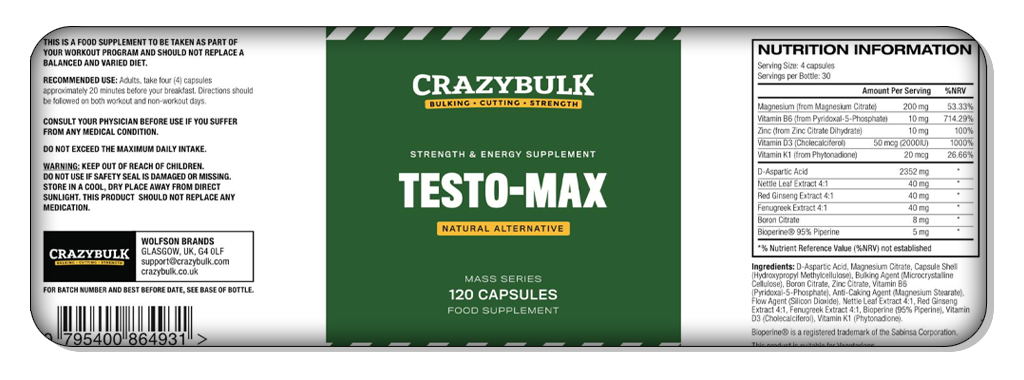 Testo-Max Avis : Bon multiplicateur de testostérone