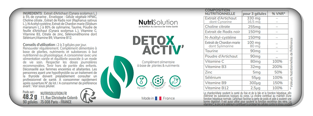 Avis sur Detox Activ de NutriSolution : Bon supplément