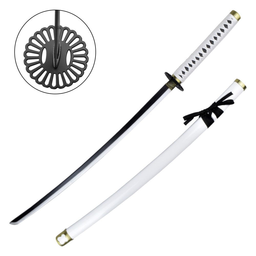 Katana sabre japonais 96,5cm blanc fourreau bois - Katanas