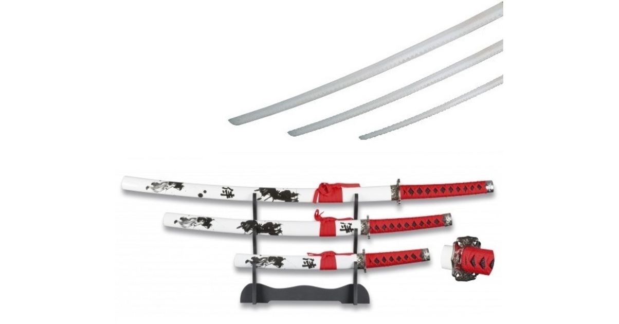 Lot 3 katanas arme + socle déco - katana design Samouraï épée