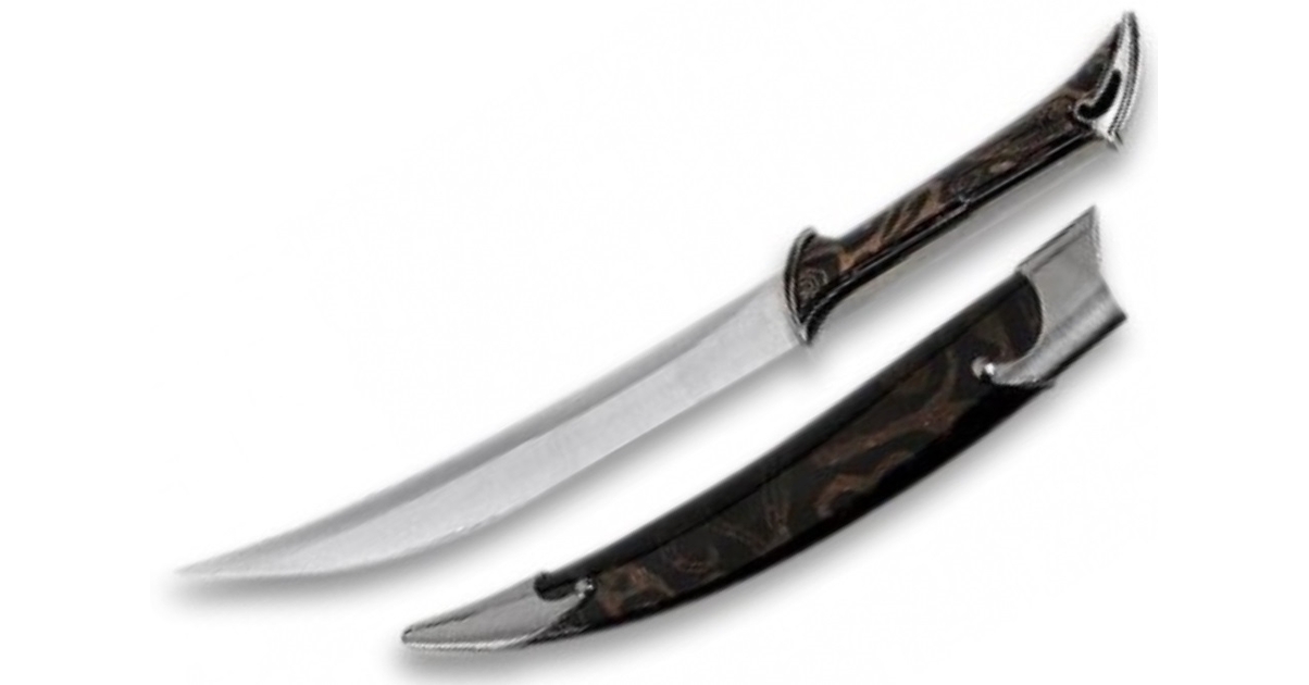 Dague design 27,5cm acier métal + fourreau