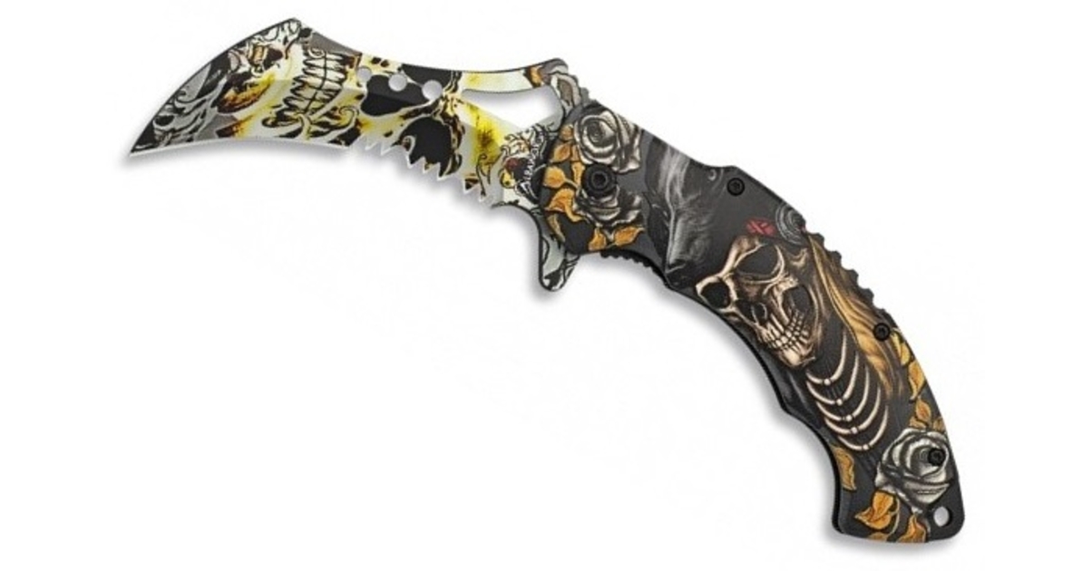 Couteau pliant 20cm Squelette Zombie - Couteaux pliants