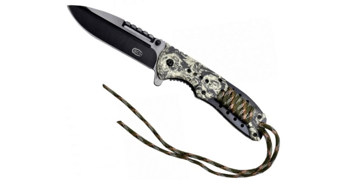 Couteau 22cm pliant Zombie paracorde cam - Couteaux pliants