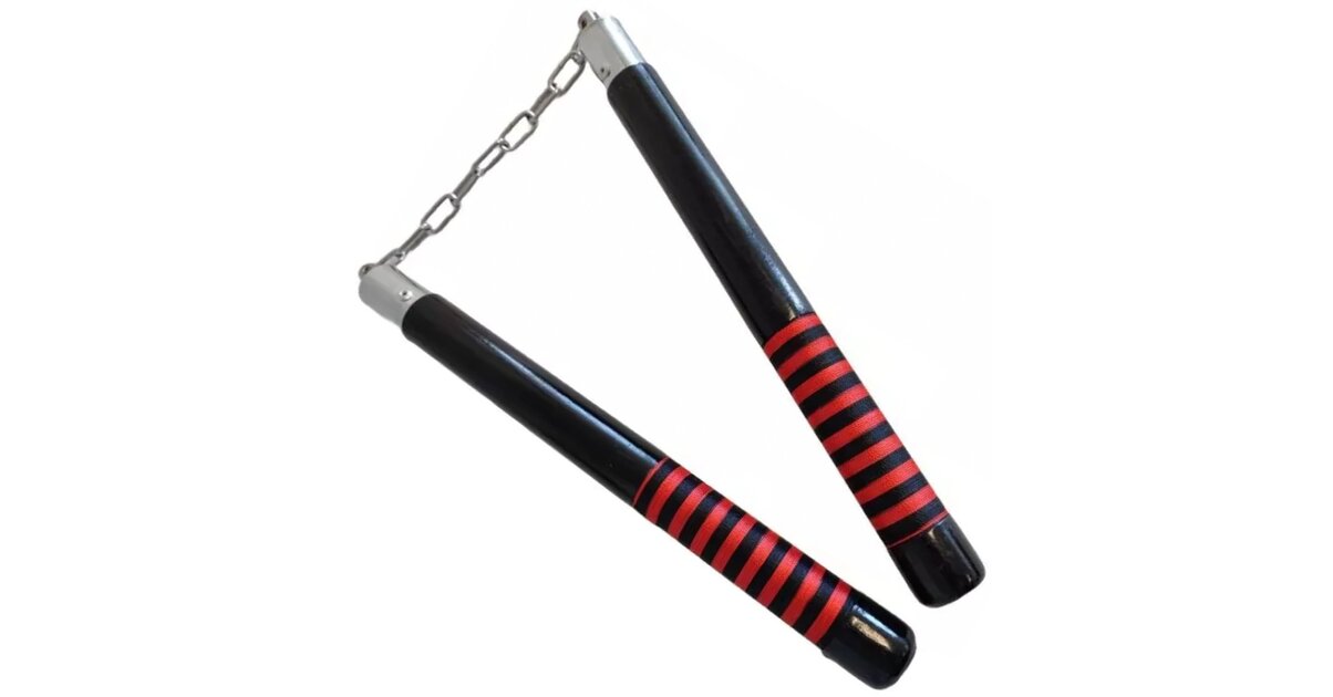 Nunchaku design tissu en bois massif - Nunchakus