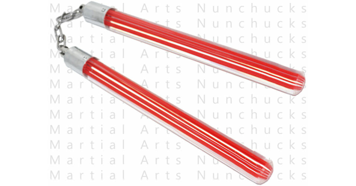 Nunchaku transparent en acrylique - design - Couteau Azur