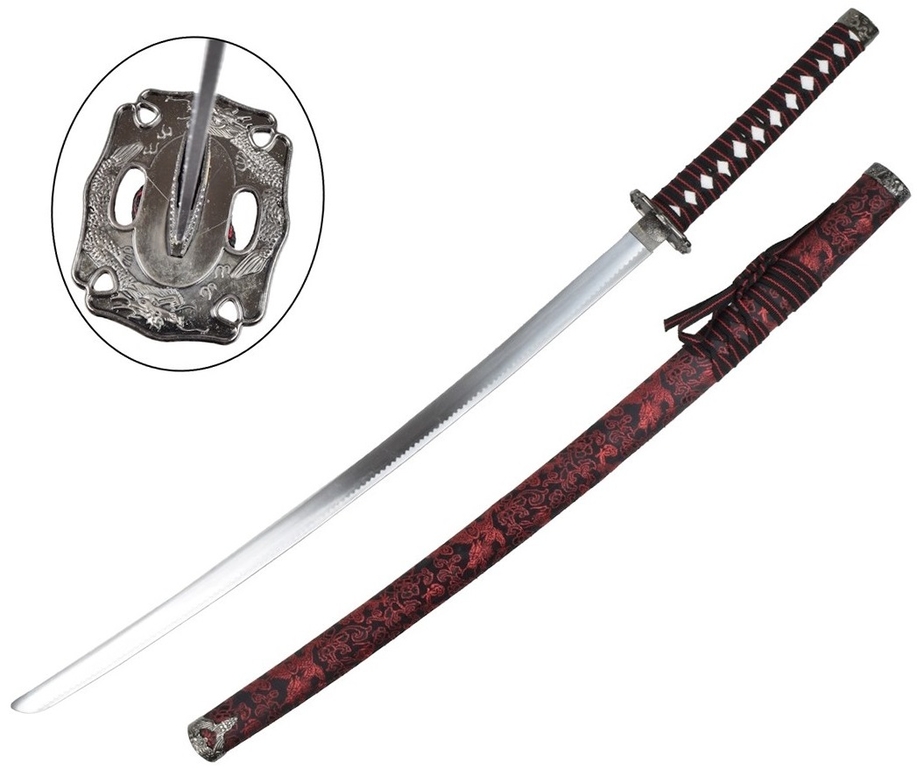 Katana arme design 92,5cm motif décoration fourreau - Katanas