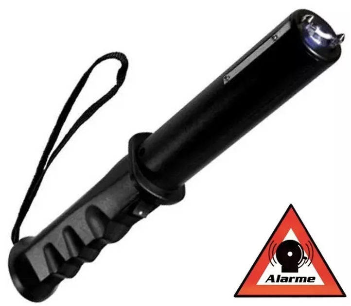 Matraque taser 4 000 000 volts LED Alarme 120 dB + étui