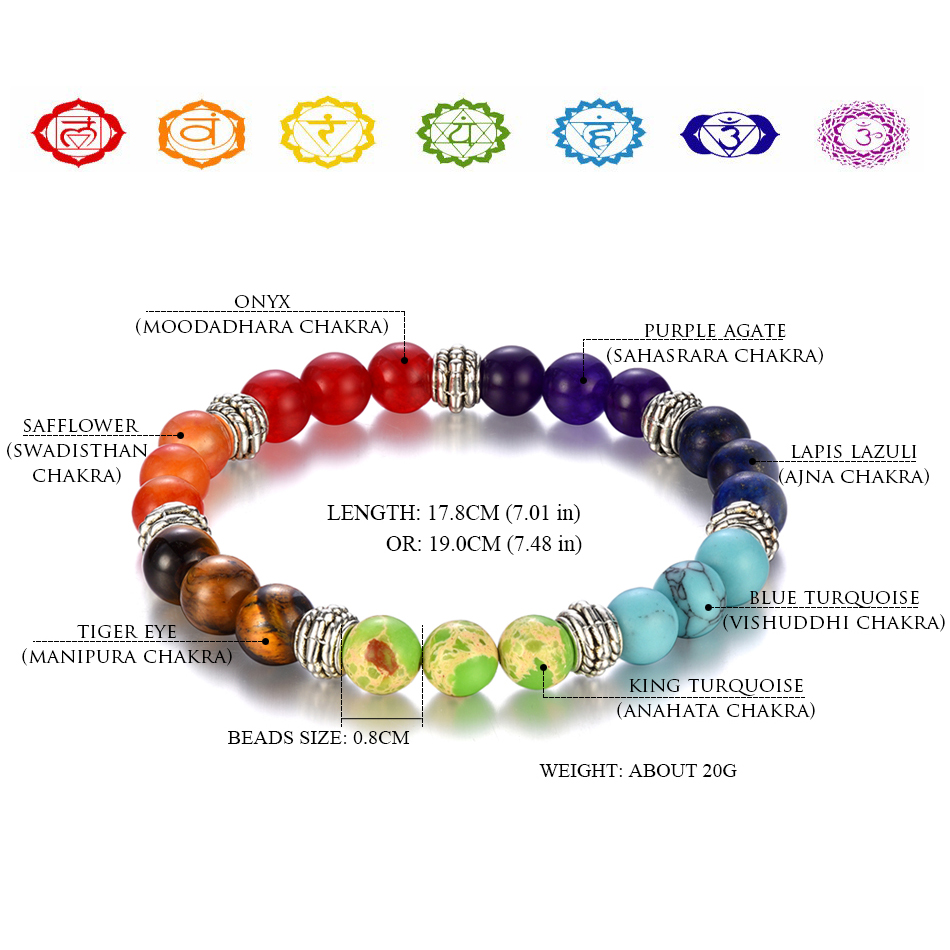 Bracelet 7 Chakras 7 Pierres Bijoux Bijoux Zen Boutique Zen Style Bracelet 7 Chakras 7 Pierres Bijoux Bijoux Zen Boutique Zen Style
