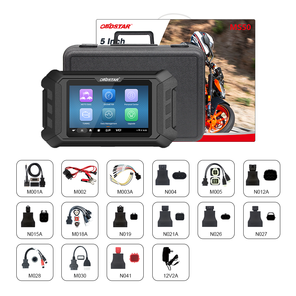 OBDStar MS50 | Valise Diagnostic Moto Multimarques OBD2 Pro