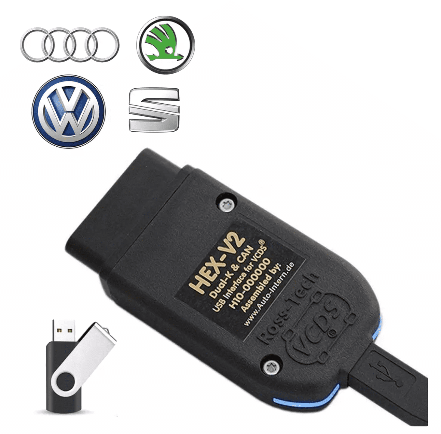 Outil Diag Auto VCDS Ross Tech HEX V2 Pro pour VW Audi Seat Skoda