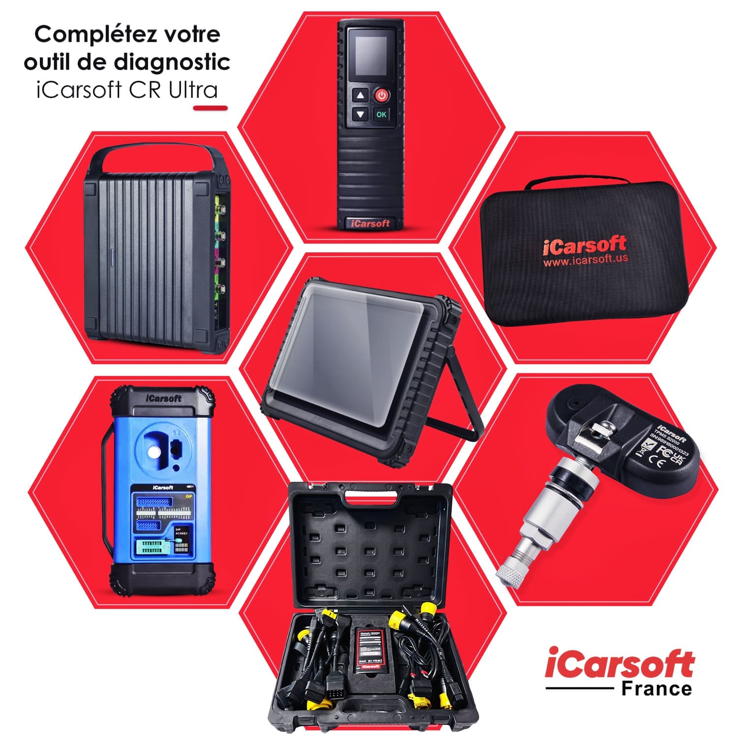 iCarsoft CR Ultra - Valise Diagnostic Auto Pro Multimarques
