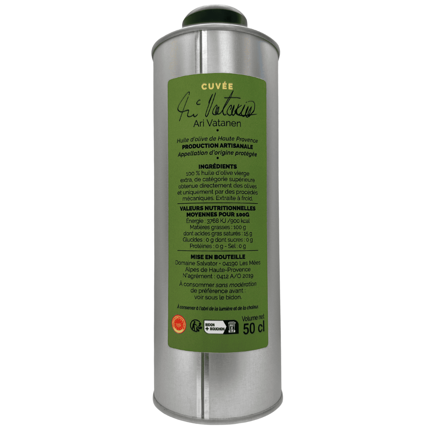 Huile d’olive Ari Vatanen 50cl – Édition limitée signée