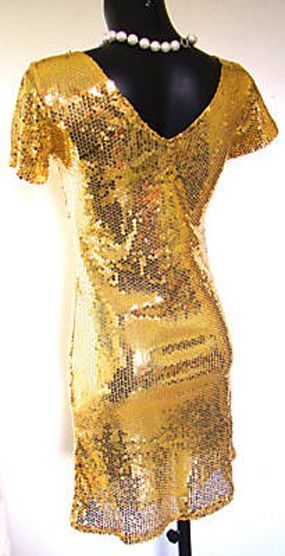 Robe Disco Pailletée Avec Manches - Déguisement adultes/Années 70 Disco ...