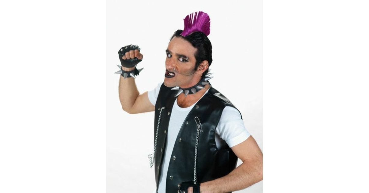 Crête de Punk Violine - Perruques par Thèmes/Années 80 Hard Rock et ...