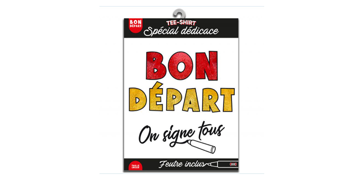 T-shirt bon départ à dédicacer - Retraite - Netbootic.com