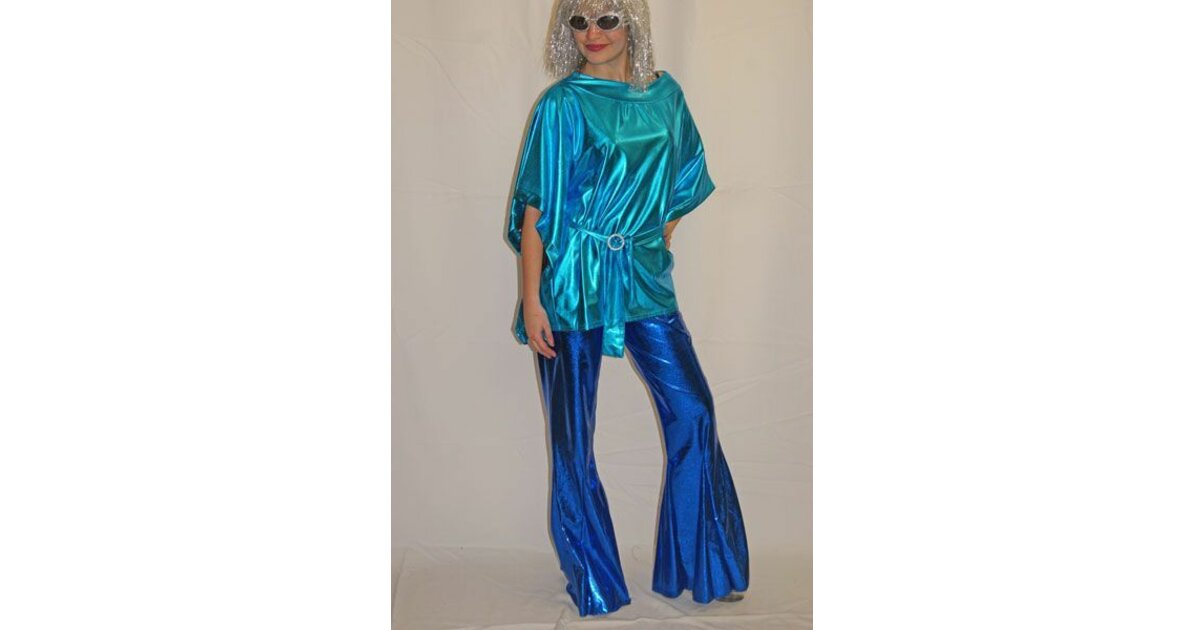 Tunique Disco Métallisée Turquoise - Spectacles adultes/Bustiers Tops ...