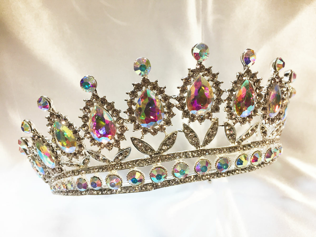 Couronne tiare en strass cristal holographique - Accessoires/Couronnes ...